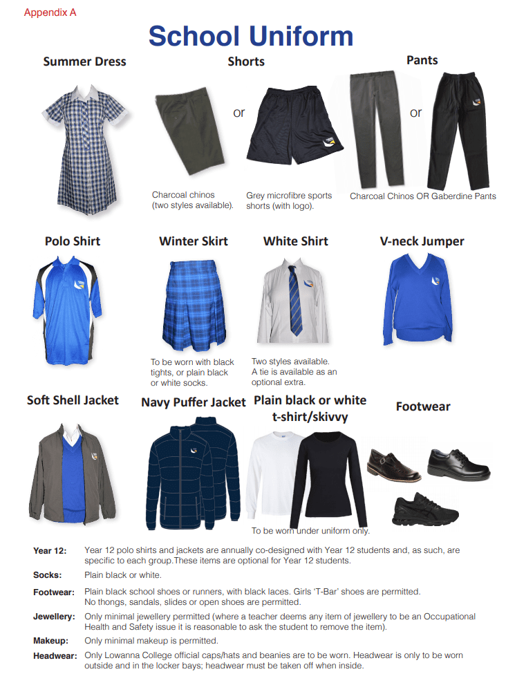 College Uniforms - Lowanna College